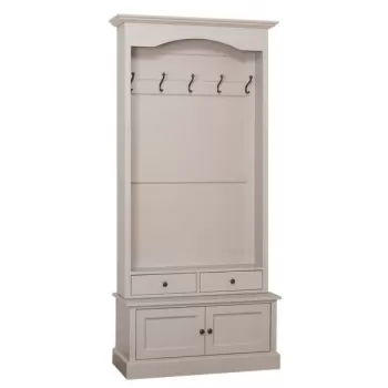 Cuier hol din lemn masiv cu 2 usi si 2 sertare - Cuiere