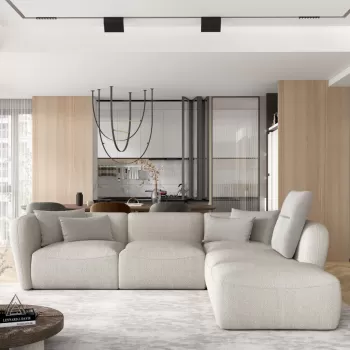 Coltar Candelo L - B80xL290xl236xh75 cm - Canapele