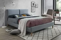 Pat tapitat Acoma gri - 160x200 cm - Paturi