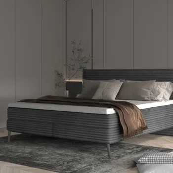 Pat tapitat boxspring Harper 160x200 cm - Paturi