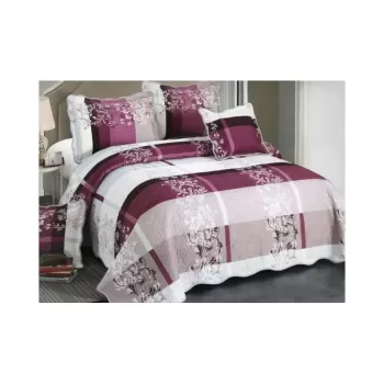 Set cuvertura de pat Bumbac - 2 persoane - 4 fete de perna - Romania - model KKK705 - Paturi