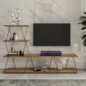 Comoda TV, Kalune Design, Ilgaz, 150x93x30 cm, Pin - Comode